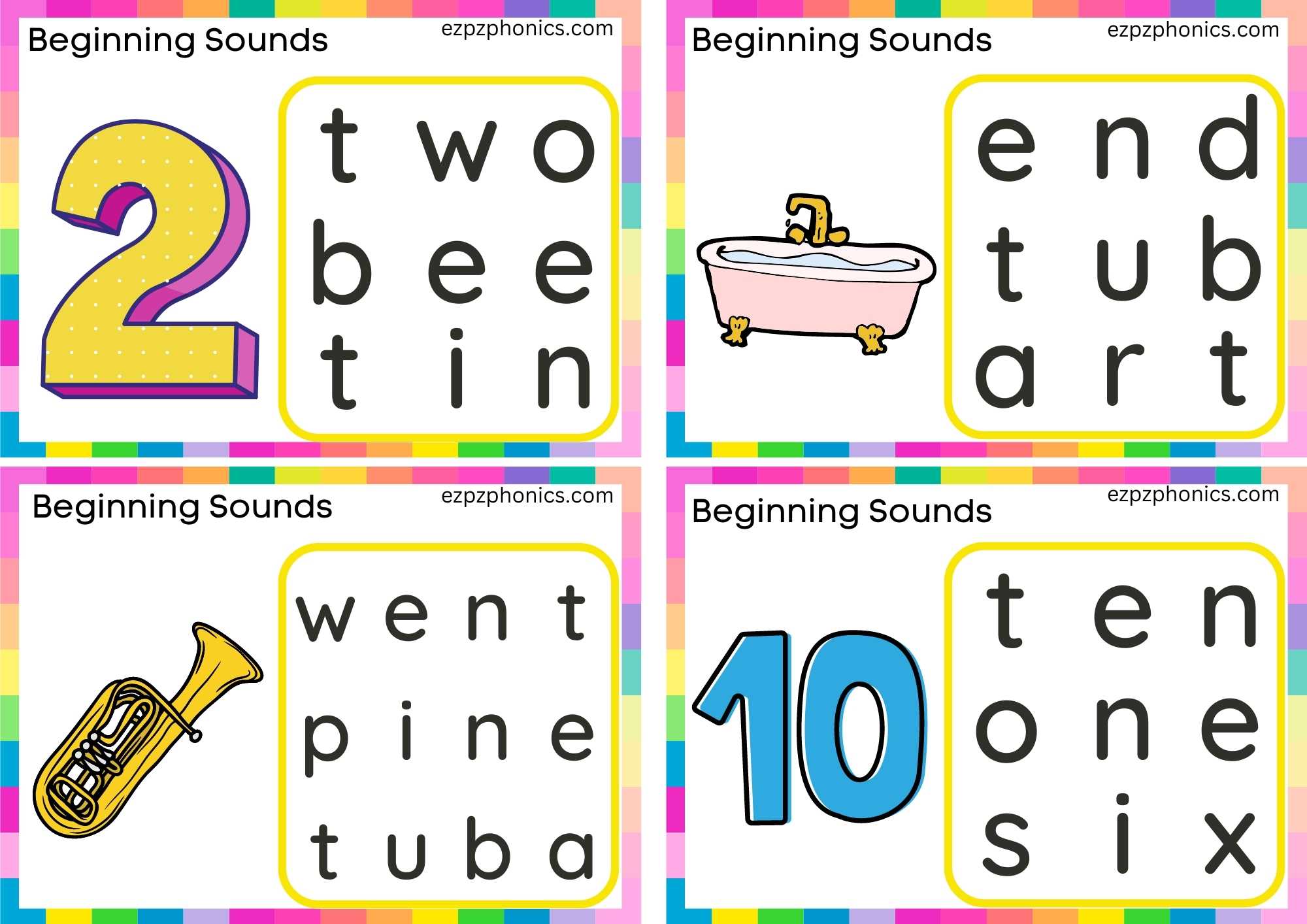 Letter T Word Search Group 2 - ezpzphonics.com